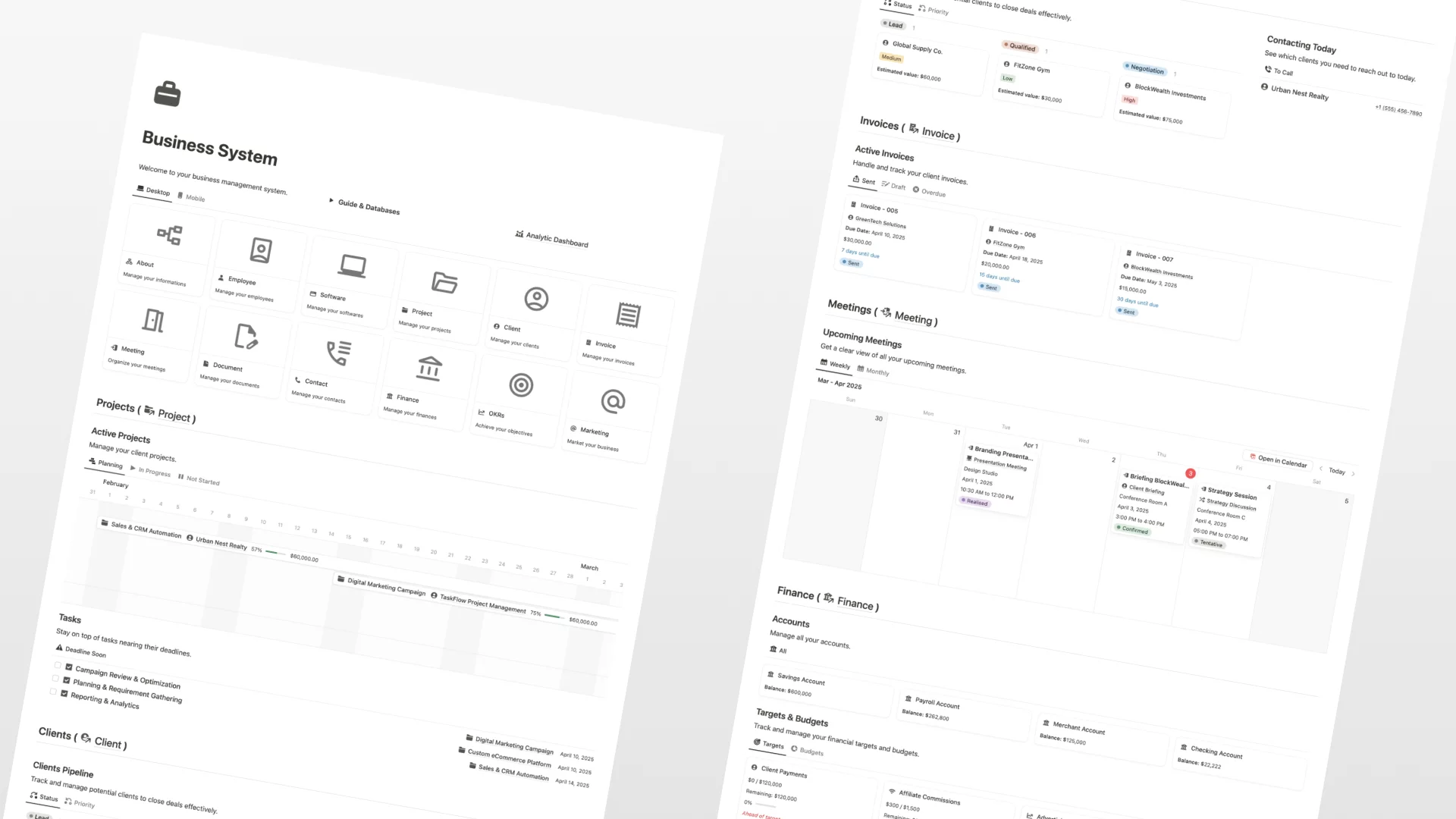 Notion Business System - Business Template